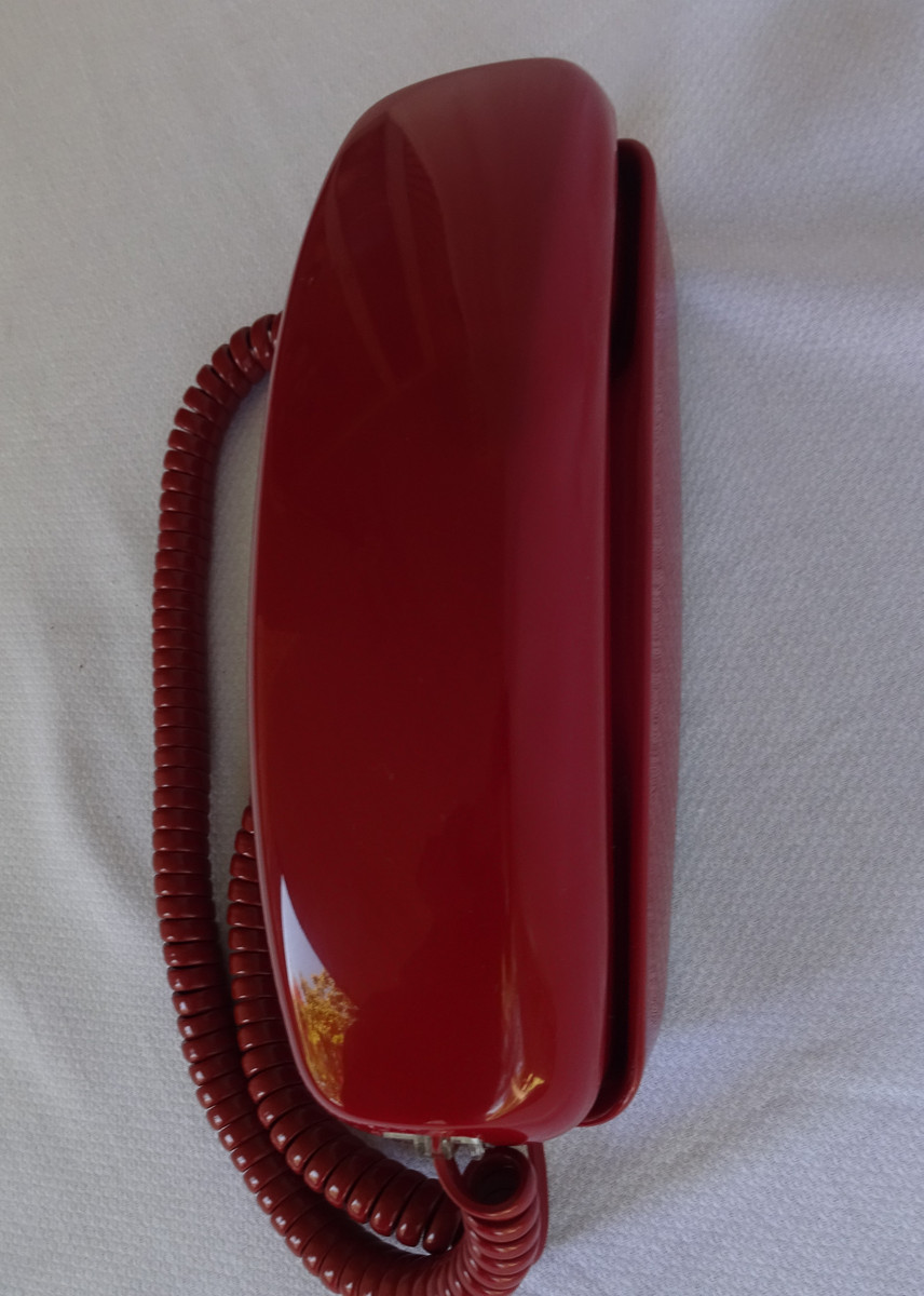 Western Electric Red Trimline Desk Telephone Touch tone - Old Phone ...