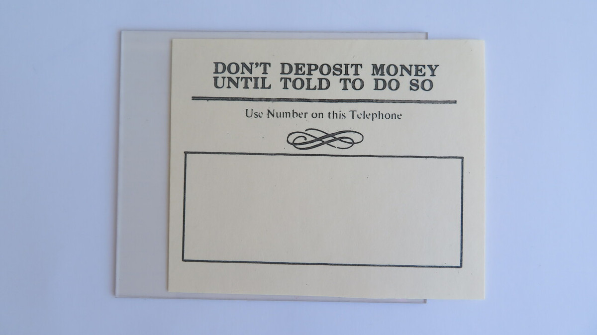 Middle direction card made for Automatic Electric 3 slot payphones ...