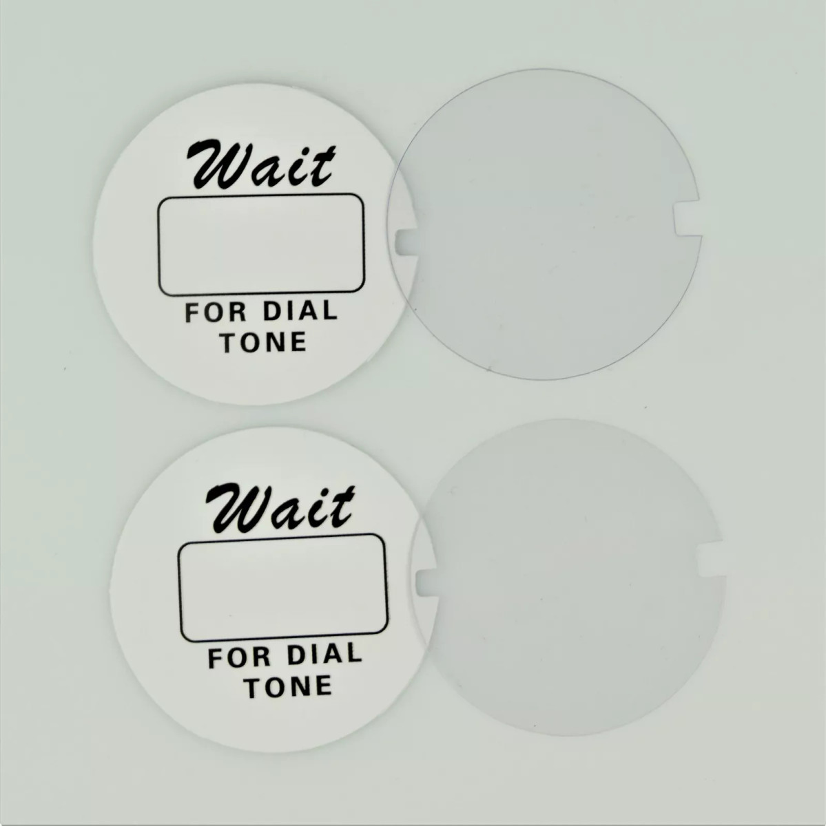 Western Electric " Script " dial number cards in White and 2 Acetate ...