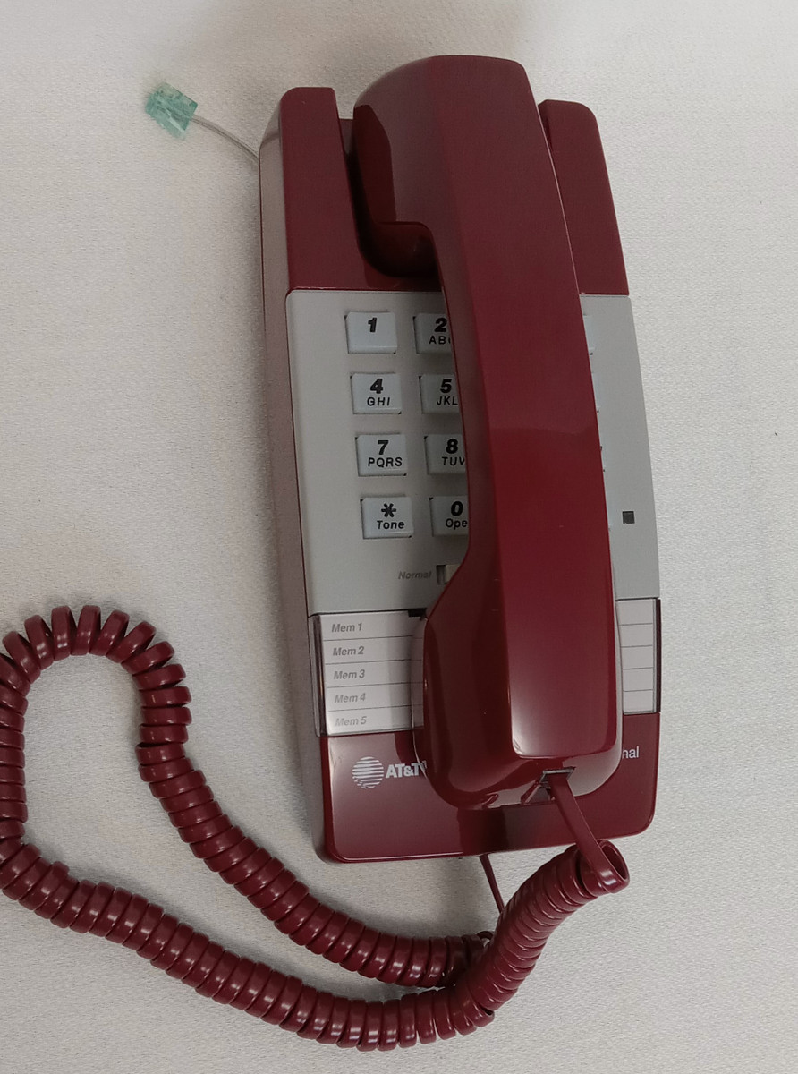 Burgundy touch tonewall phone similar to 1500 At&T desk telephone| Old ...