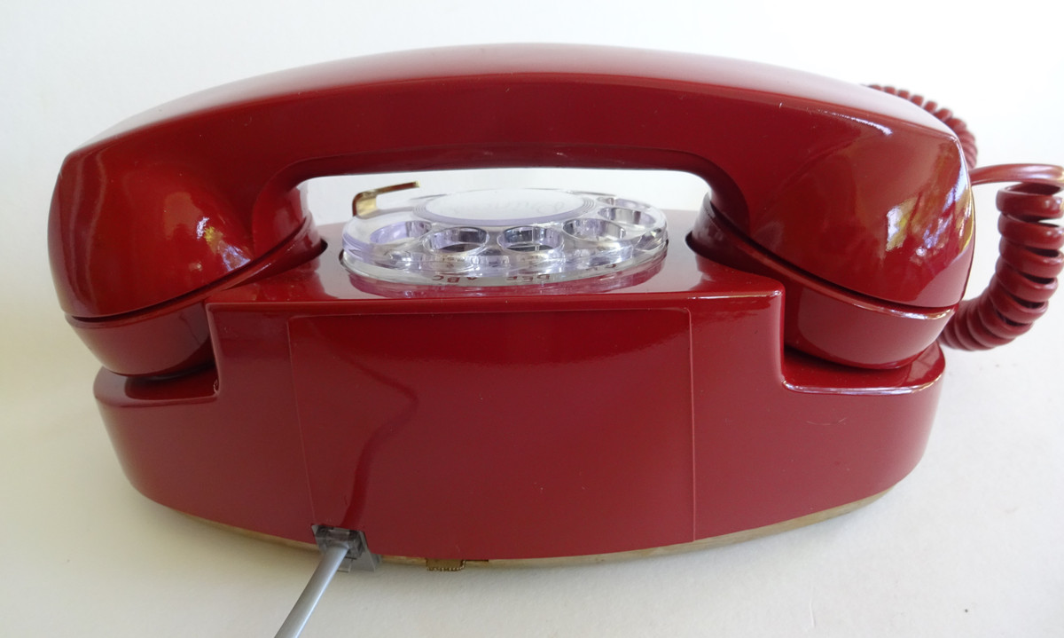 Red princess telephone by Western Electric