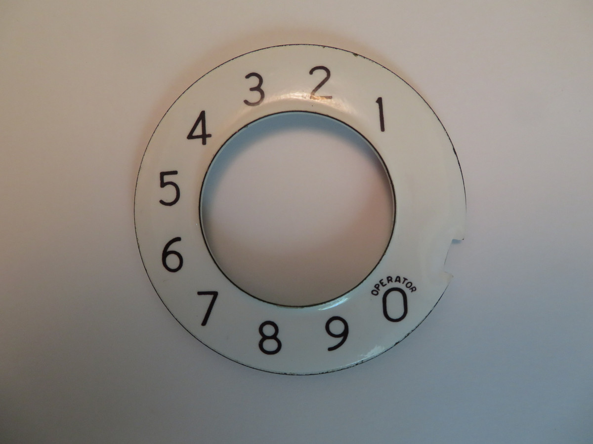 132A dail plate made by Western Electric . A notchless dial plate for ...
