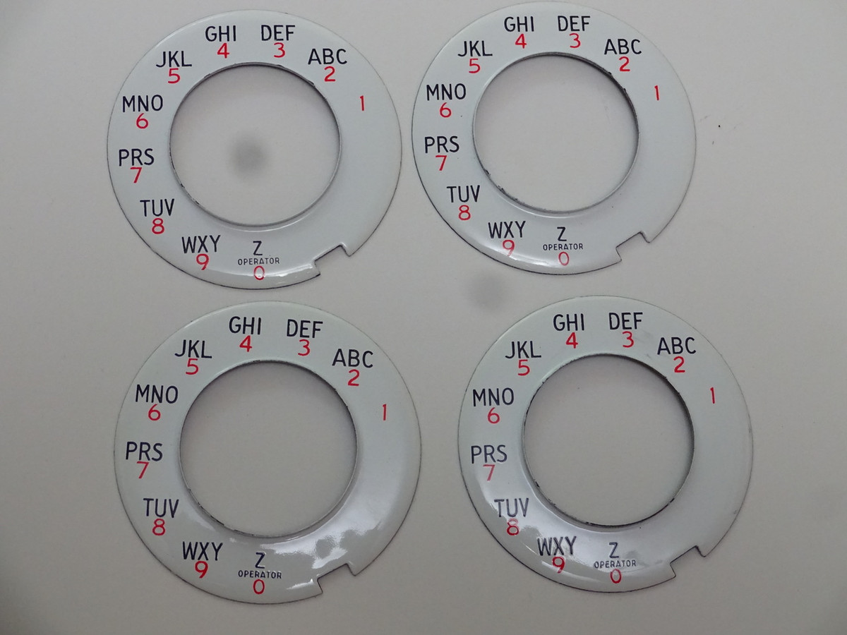 Automatic Electric telephone porcelain dial plates for monophones ...