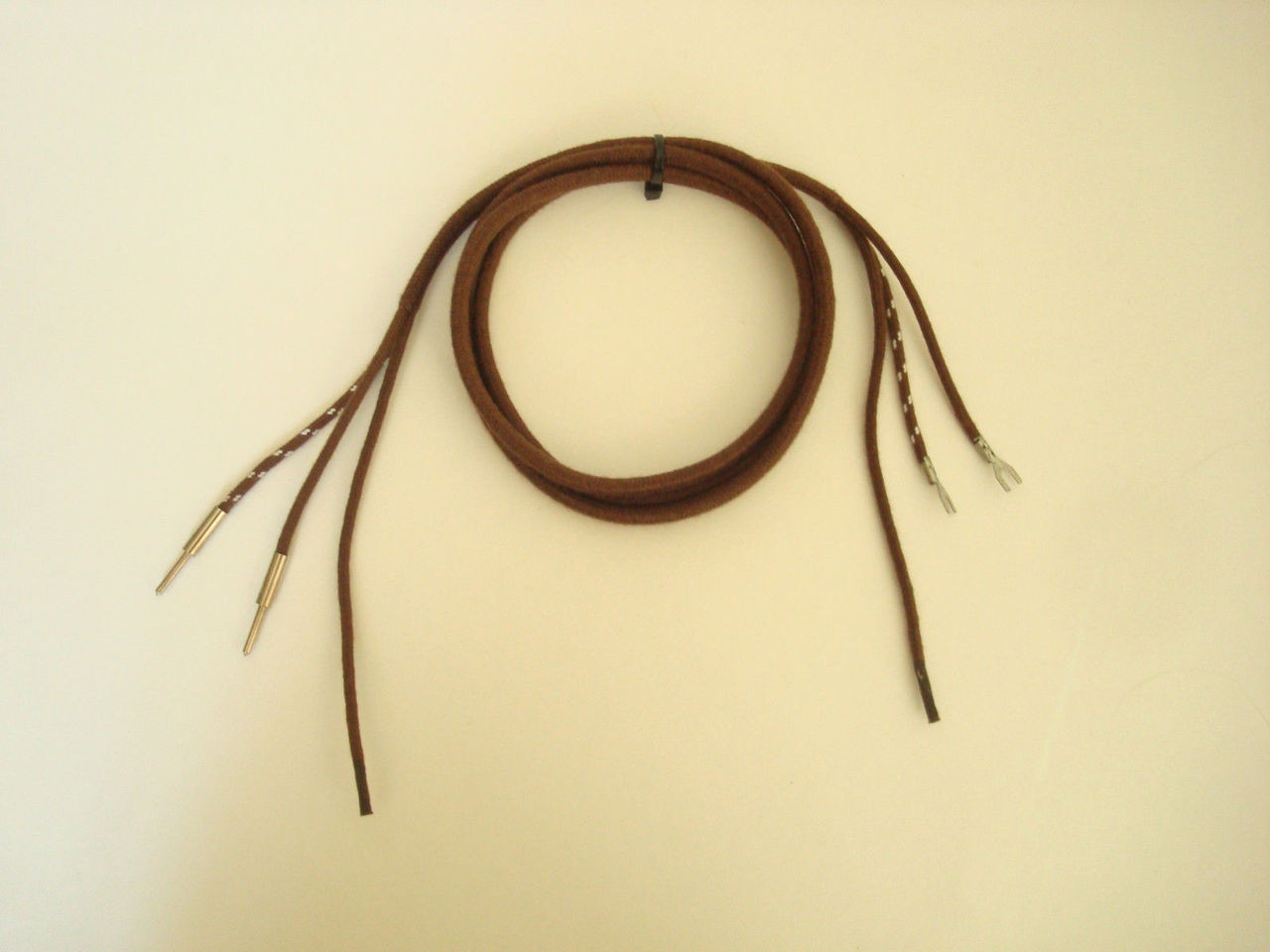 Candlestick and wooden wall phone receiver cord cloth covered - Old ...