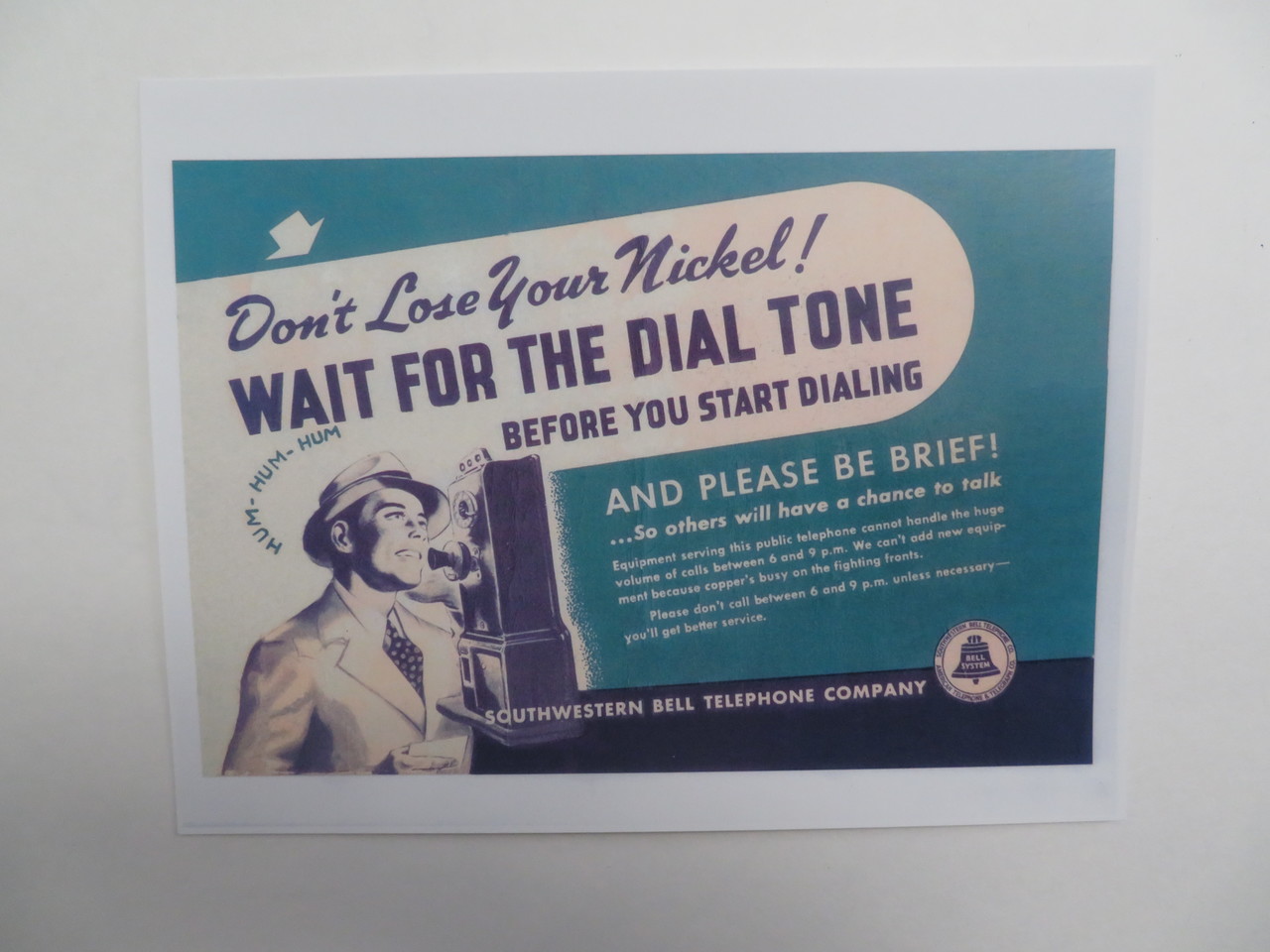 Phone booth advertising sign for older phone booth | Old Phone Shop