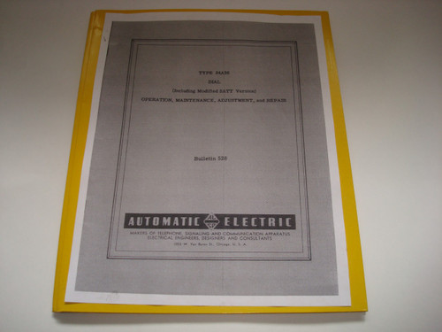 Automatic Electric Telephone dial repair Book