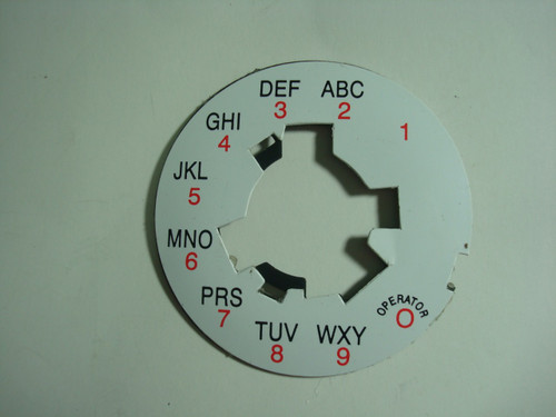 Western Electric Alpha numeric #5 dial plate