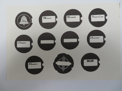 Antique telephone dial cards to put your phone number on | Old Phone Shop