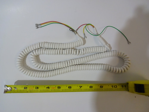 White coiled Hardwired handset cord for antique Automatic Electric ...