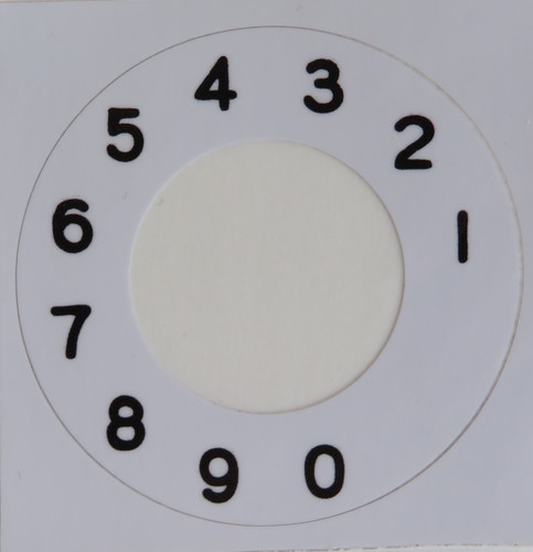 Dail plate laminate or overlay for Western Electric 150A dial plates