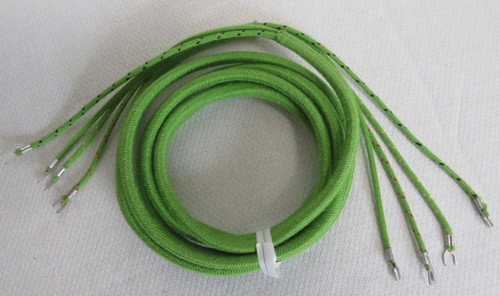 Western Electric Green 4 conductor cloth covered subset cord | Old ...