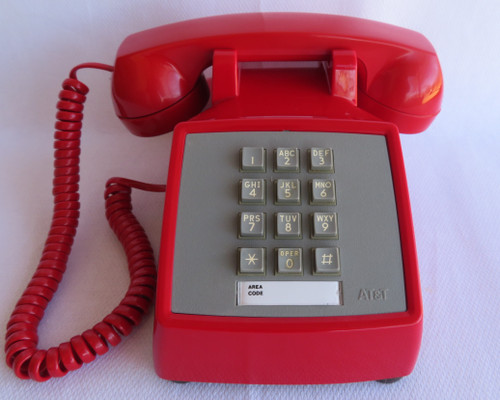 CHERRY Red 2500 telephone is made by Western Electric | Old Phone Shop