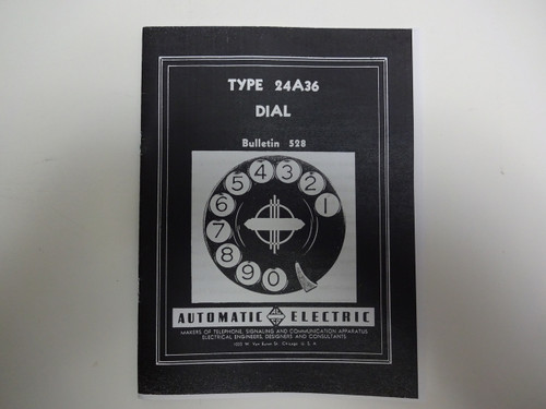 Automatic Electric 24-36 Dial repair manual gives you the knowledge to ...