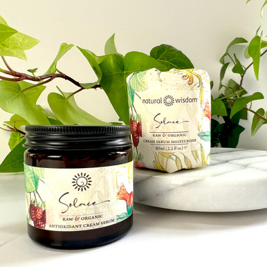 Solace Cream Serum Moisturiser to protect, nourish and repair your skin.