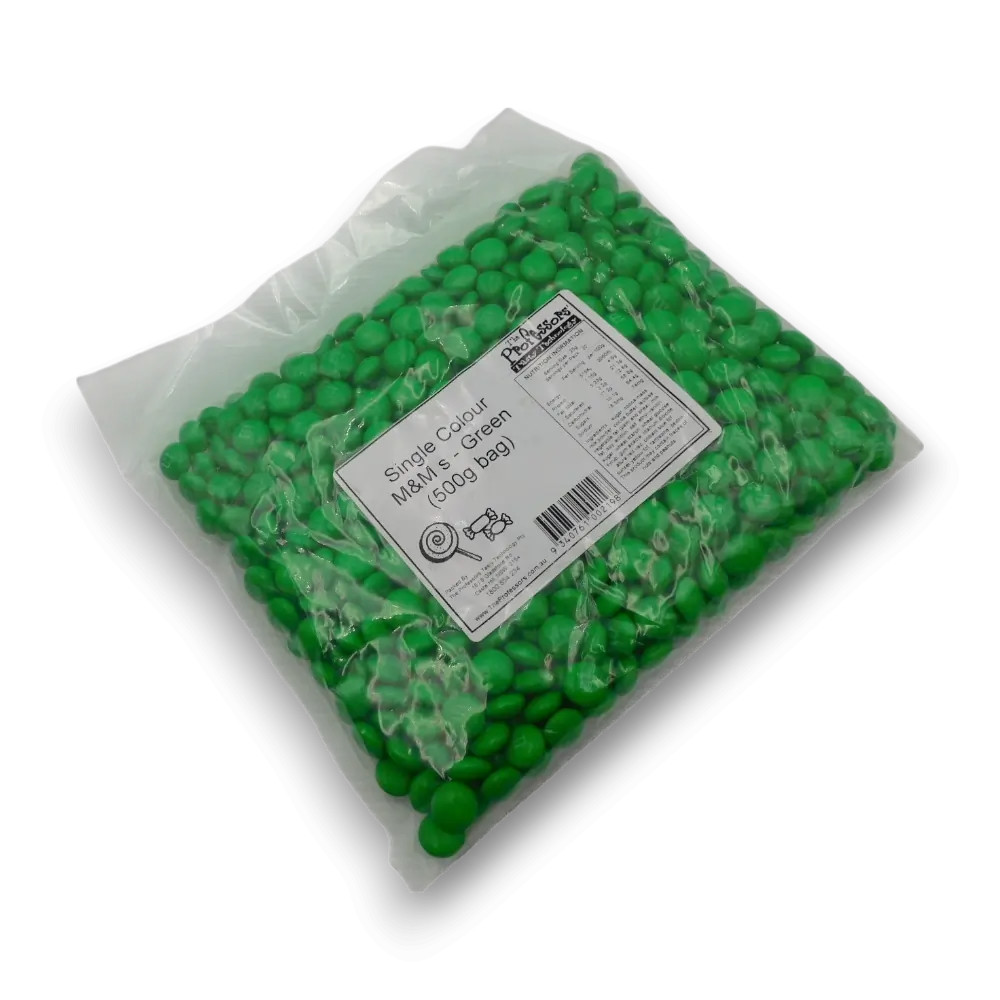 Single Colour M&Ms Green 500g Bag