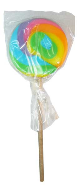Round Rainbow Lollipop - purchase at The Professors Online Lolly Shop ...