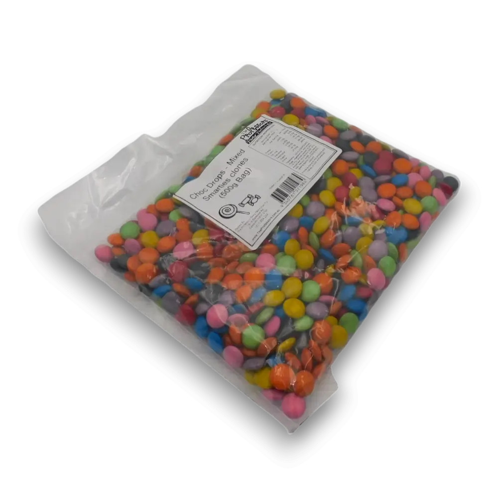 Choc Drops - Mixed Smarties Clones (500g Bag) | Buy Online