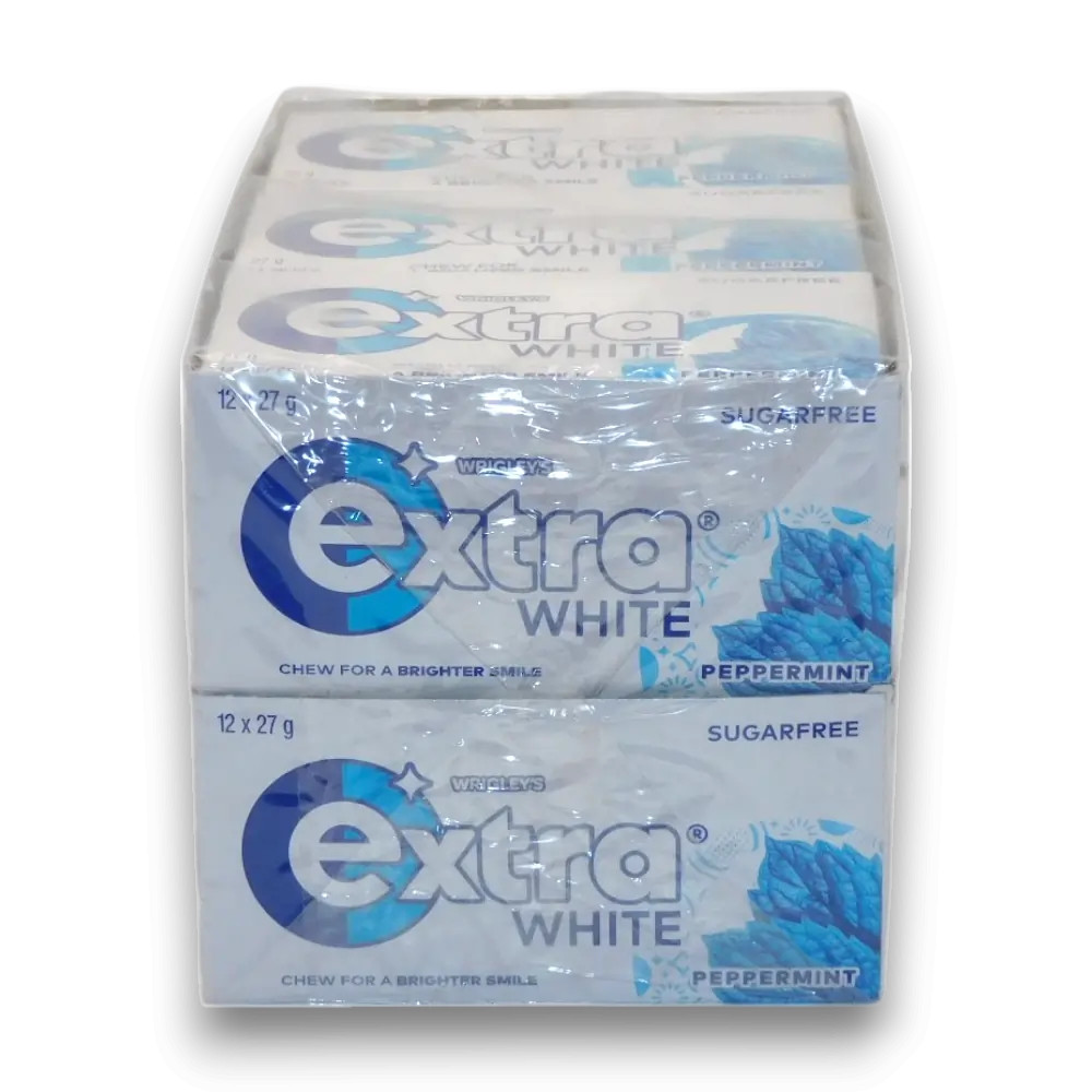 Extra Gum White - Peppermint Flavour (14 Strips x 24 Packs)