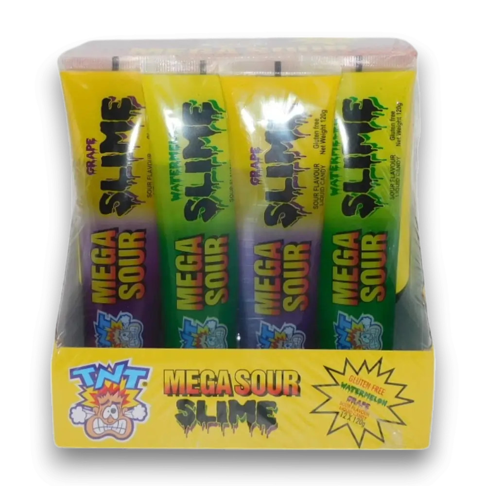 TNT Mega Sour Slime - Watermelon & Grape (12-pack)