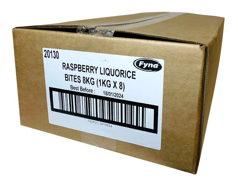 Fyna Raspberry Liquorice Bites online at The Professors Online Lolly ...