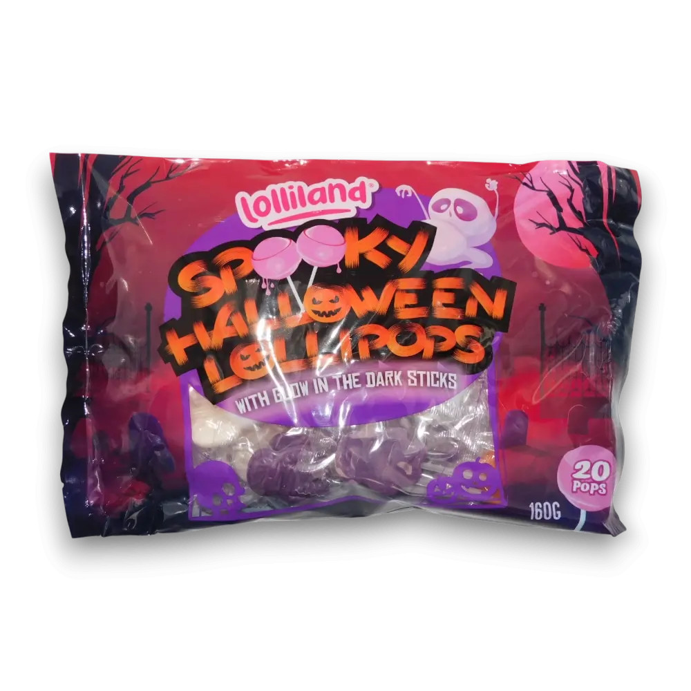 Halloween Lollipops with Glow in the Dark Sticks (20pc Bag)