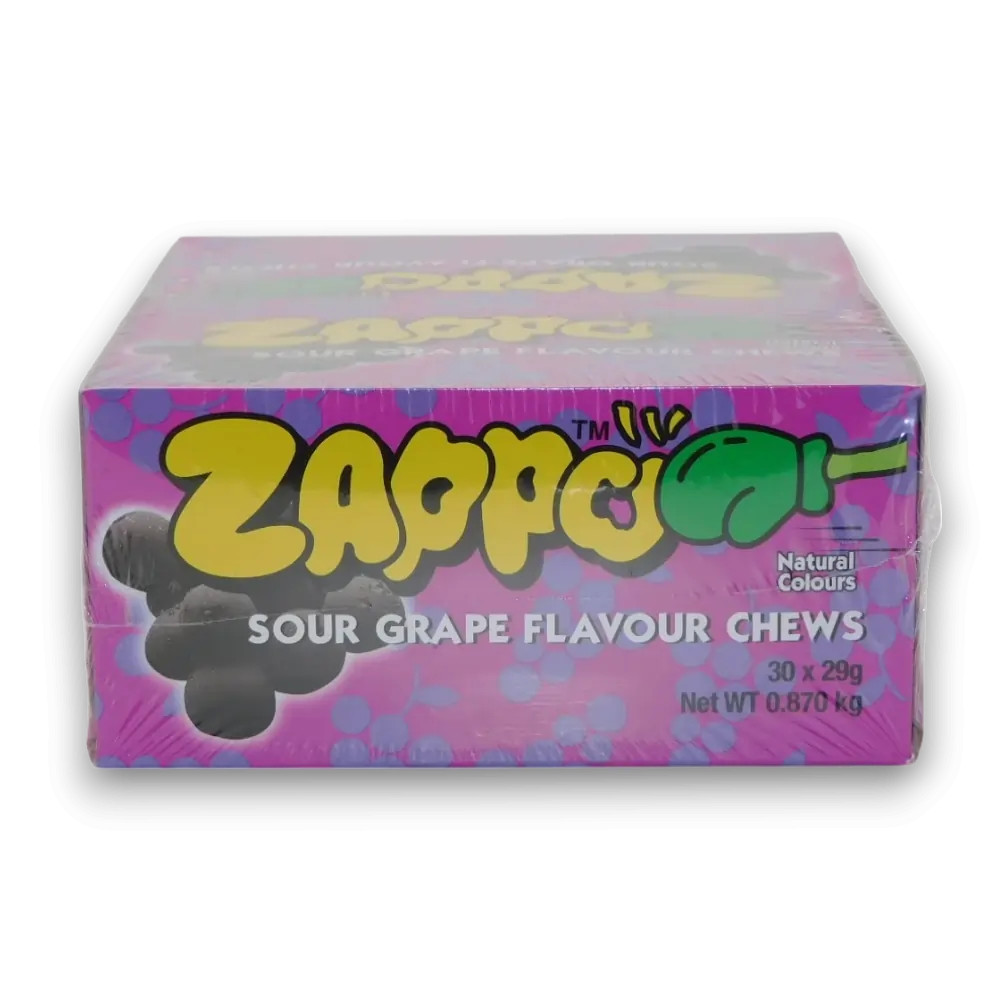 Zappo Sour Grape Chews - 30 x 29g Box