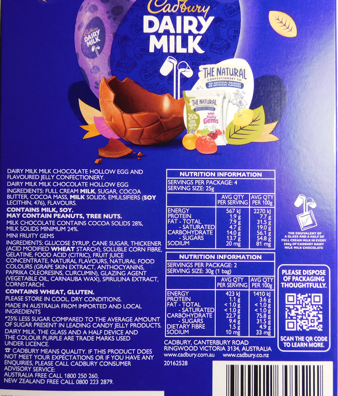 Get Cadbury Dairy Milk Egg and TNCC Mini Fruity Gems Gift Box at The ...