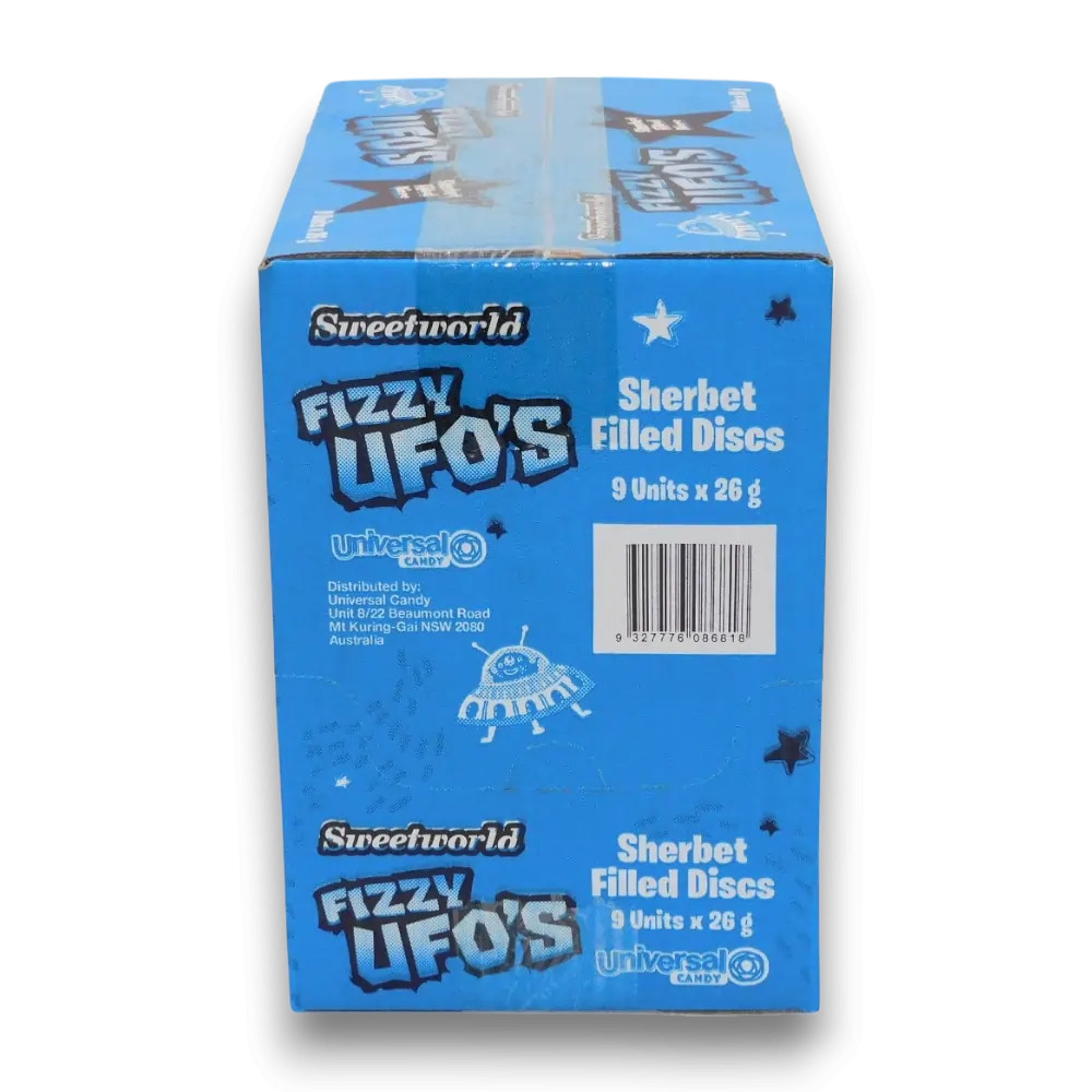 Sweetworld Fizzy UFO’s - 9 x 26g Sherbet-Filled Discs