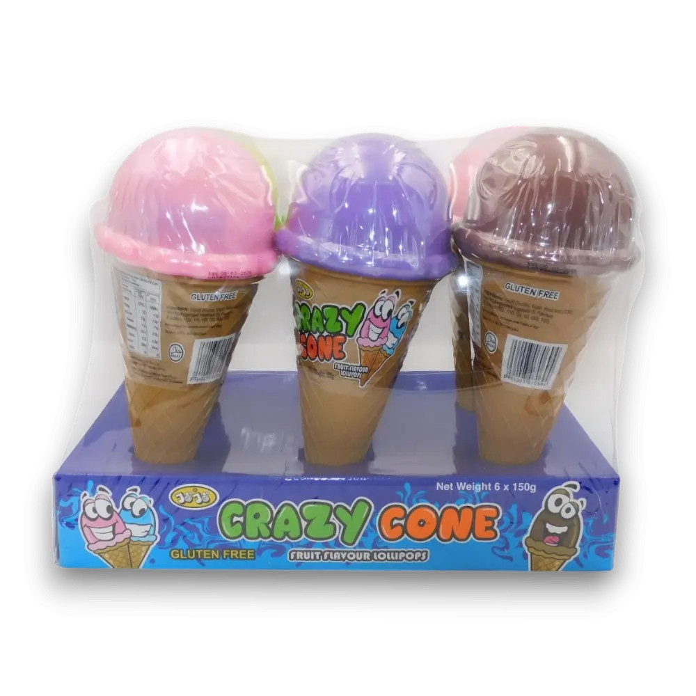 JoJo Crazy Cones (6 x 150g) - Fruity Lollipop Fun
