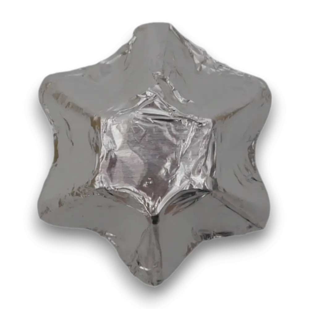Pauls Milk Chocolate Stars (Silver) - Foiled Chocolates 5kg