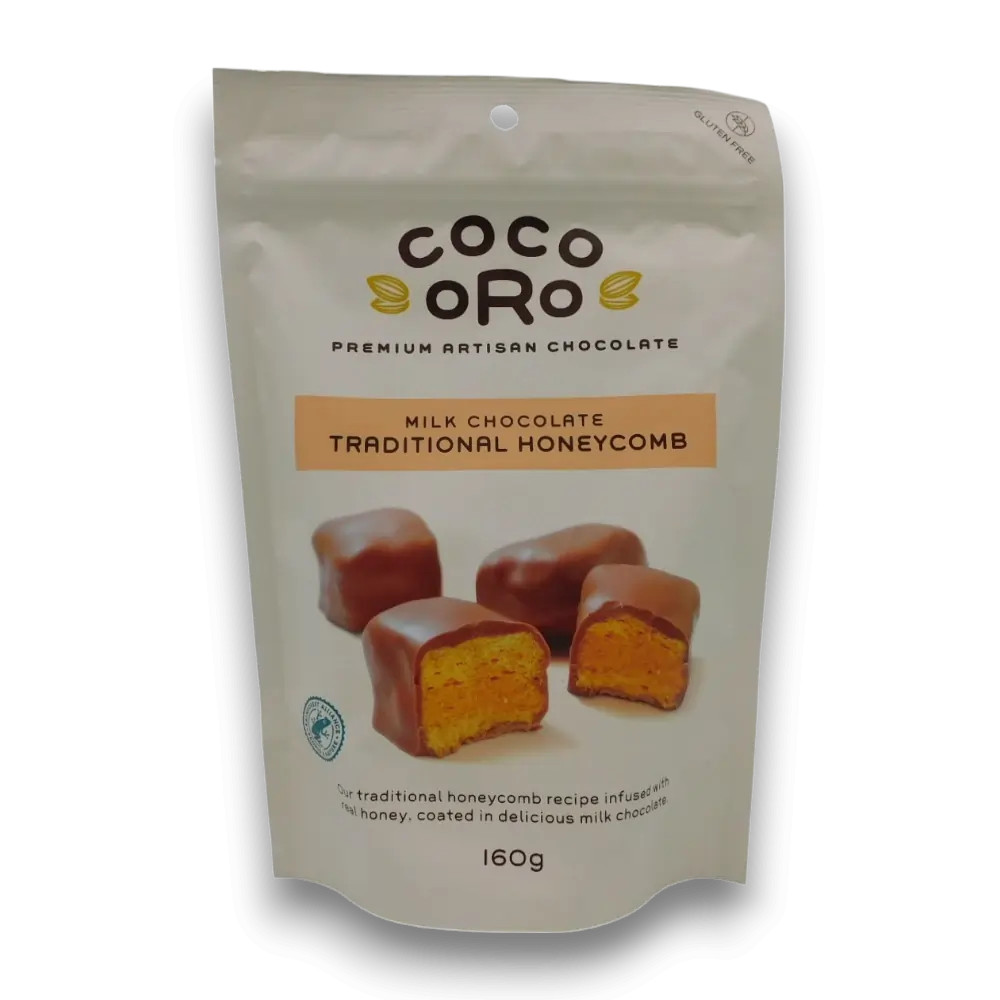 Coco Oro Milk Chocolate Honeycomb 160g