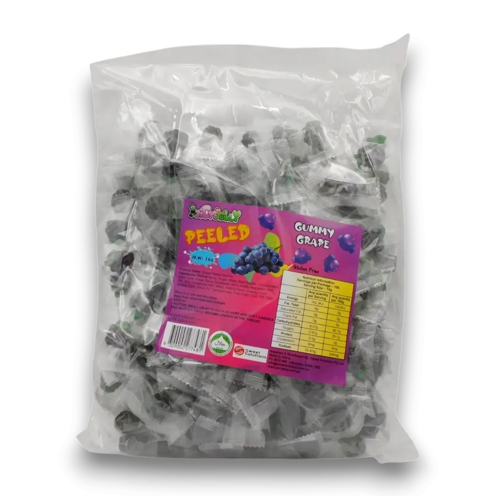 Juicy Jelly - Peeled - Gummy Grape (1kg bag)