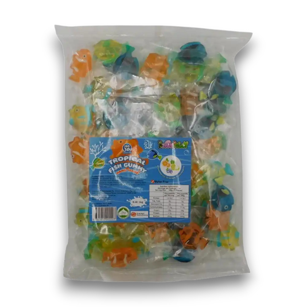 Juicy Jelly - 3D Tropical Fish Gummy Candy (1kg bag | ~100 x 10g pcs)