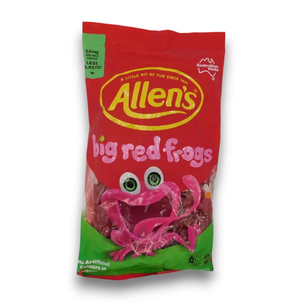 Allens - Big Red Frogs (1.3kg bag | ~130 x 10g pcs)