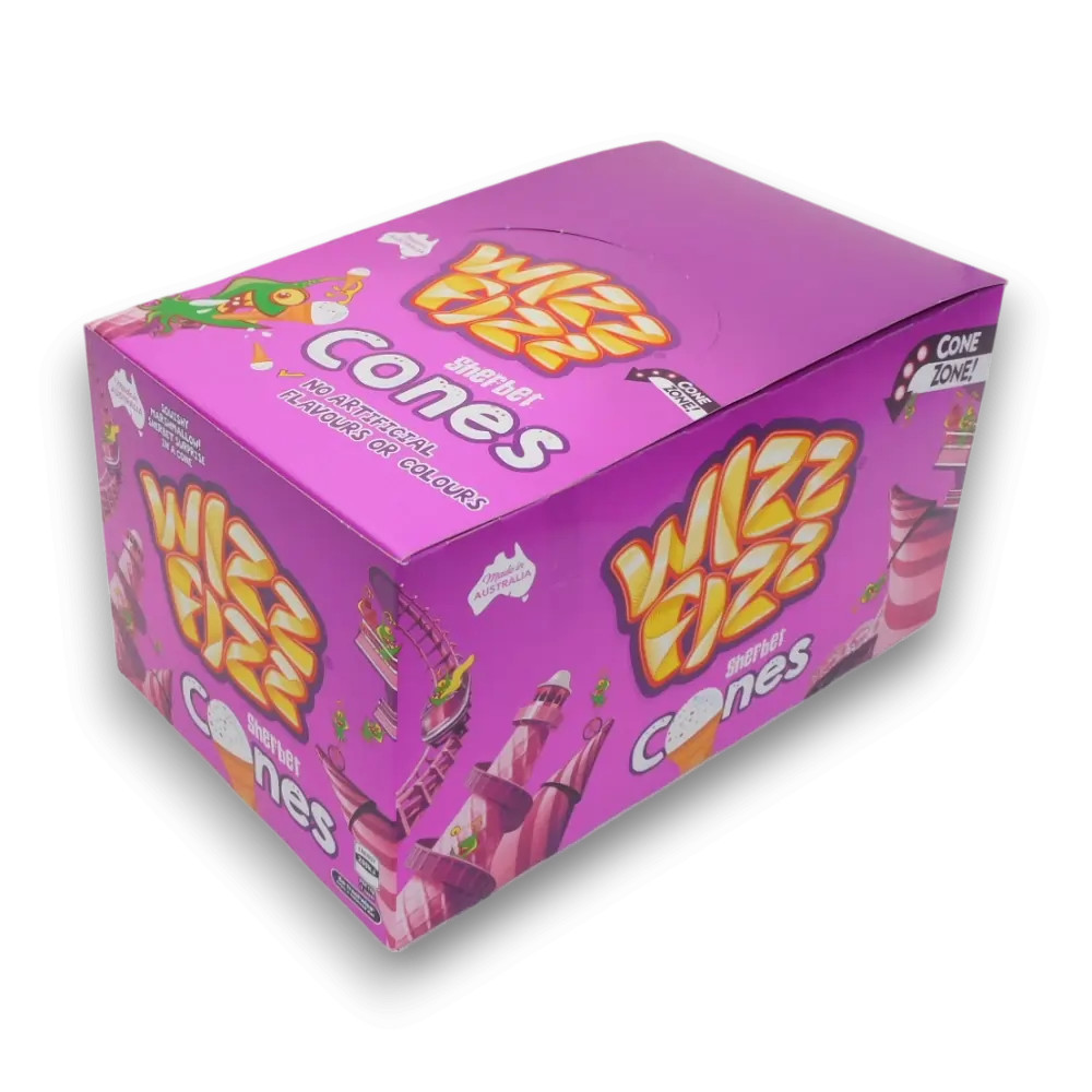 Wizz Fizz Sherbet Cones (24 Cones in Display Unit)