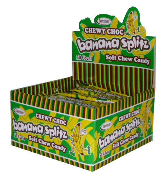 Chewy Choc Banana Splitz online at The Professors Online Lolly Shop (2148)