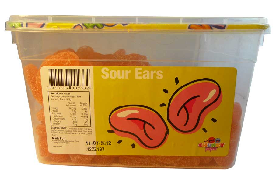 Get Chunky Funkeez Sour Ears at The Professors Online Lolly Shop (2203)