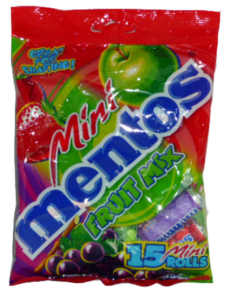 Mini Mentos 15 Roll Fruit Mix Bag - buy at The Professors Online Lolly ...