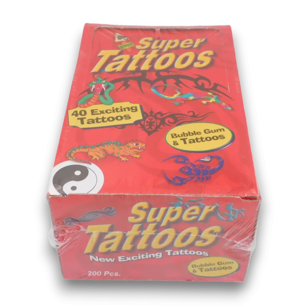 Super Tattoos Bubble Gum with 200 Pieces | Buy Online