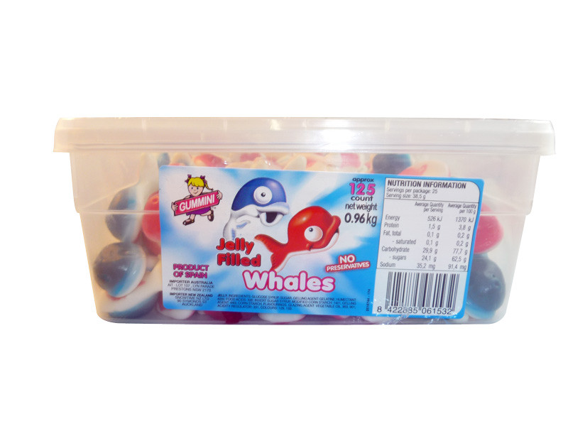 Gummini Jelly Filled Whales online at The Professors Online Lolly Shop ...