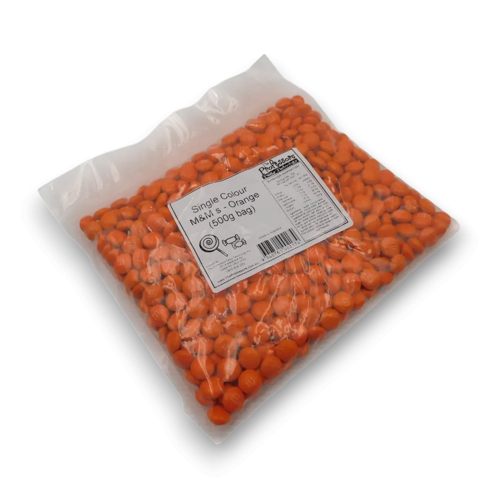 Single Colour M&M's - Orange (500g Bag)