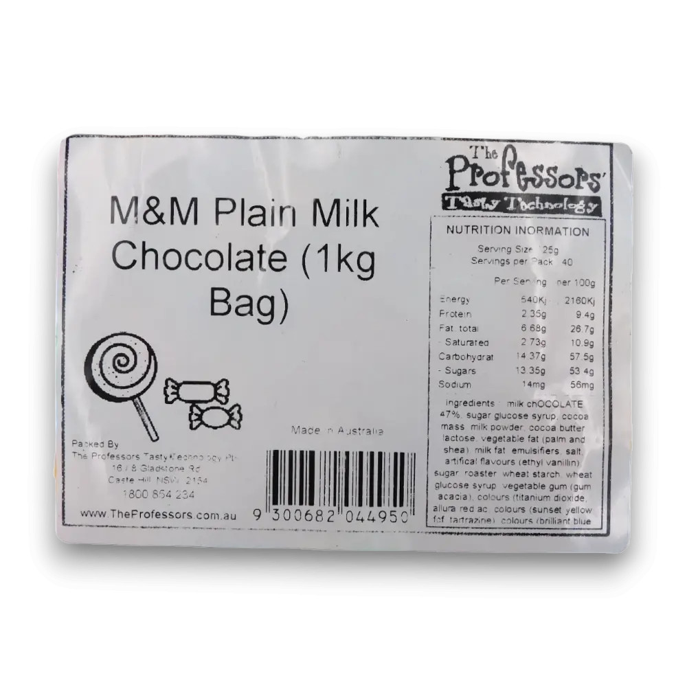 M&M Plain Milk Chocolate (1kg Bag) | Buy Online