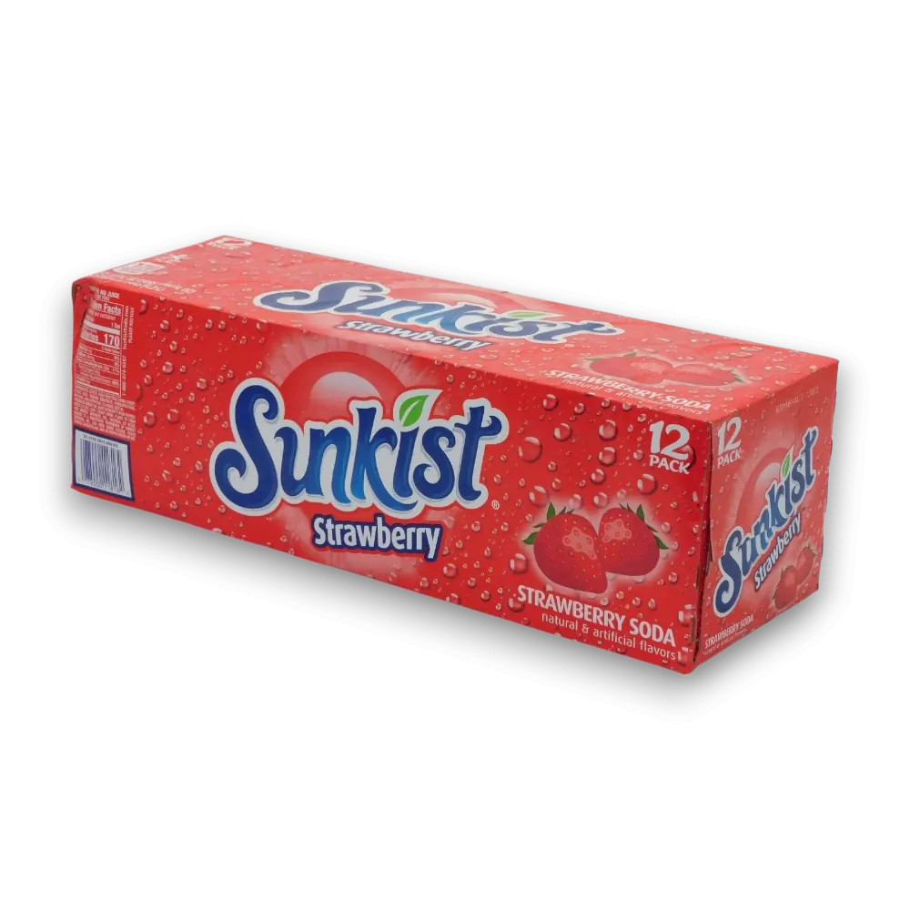 Sunkist - Soda - Strawberry (Display unit | 12 x 355mL cans)