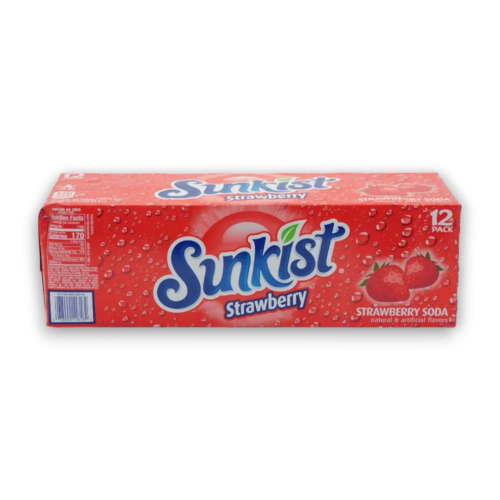Sunkist - Soda - Strawberry (Display unit | 12 x 355mL cans)