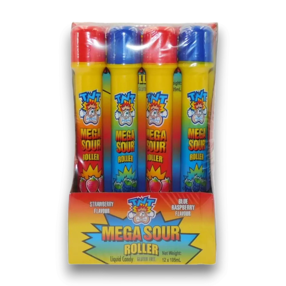TNT Mega Sour Roller (12 x 105g) - Extreme Sour Liquid Candy