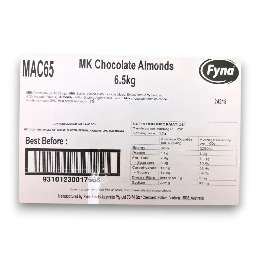 Fyna Choc Almonds | Buy at The Professors Online Lolly Shop