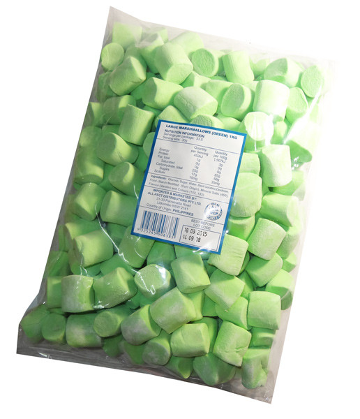 Large Green Marshmallows - purchase at The Professors Online Lolly Shop ...