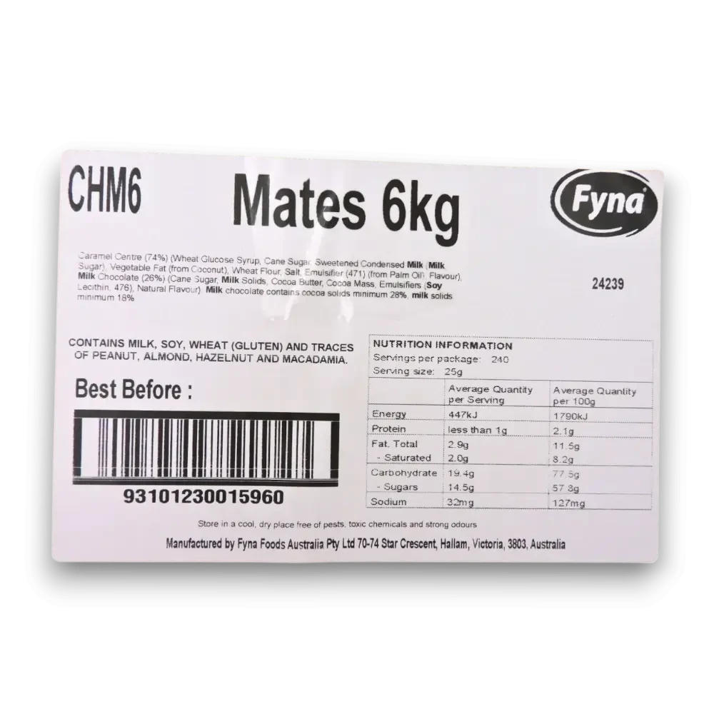 Fyna Milk Chocolate Mates | Buy Online at The Professors