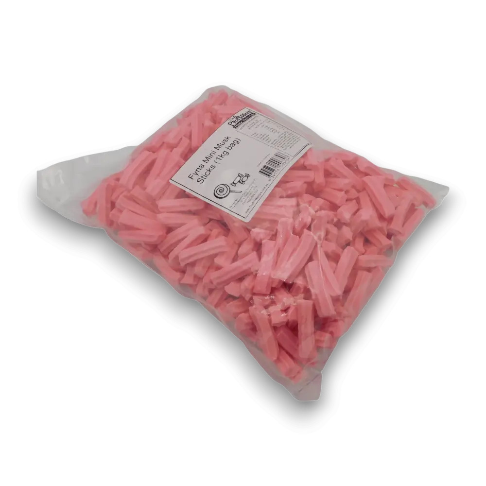 Buy Fyna Mini Musk Sticks (1kg Bag) - Bulk Pink Musk Candy