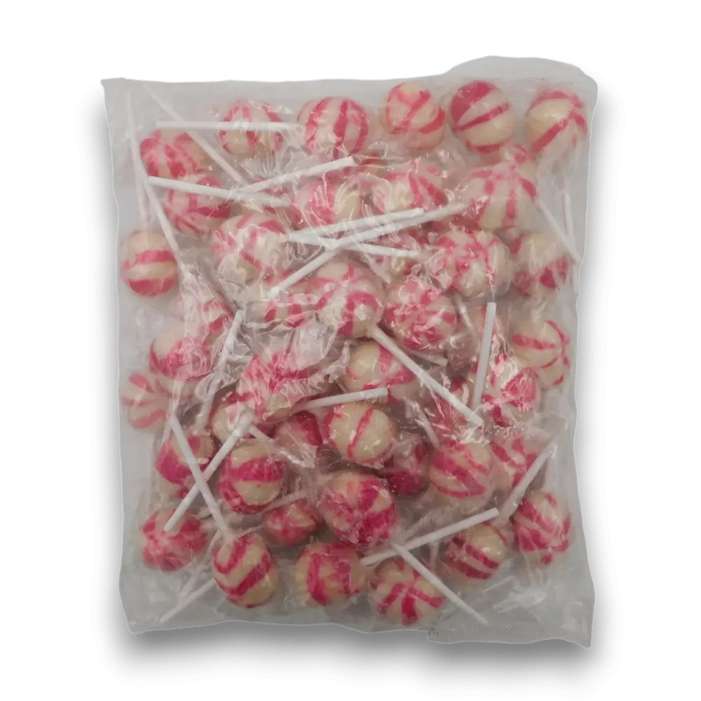 Ball Pops - Pink Strawberry Flavour (1kg Bag - approx 50pc)